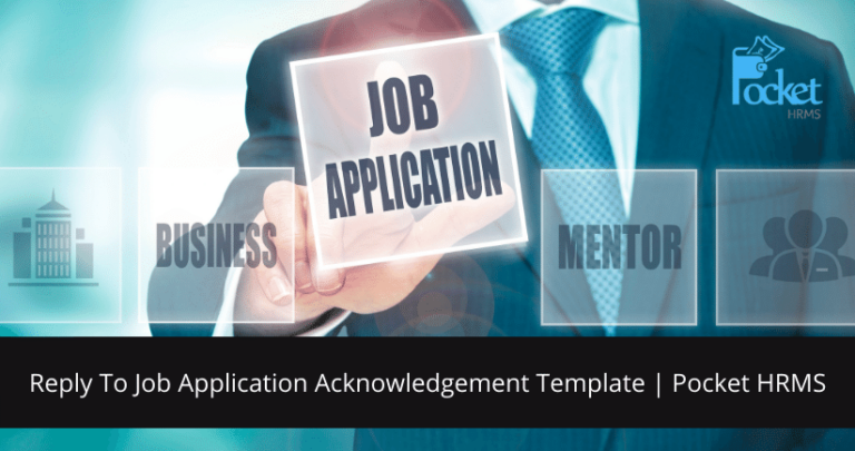 Reply To Job Application Acknowledgement Template
